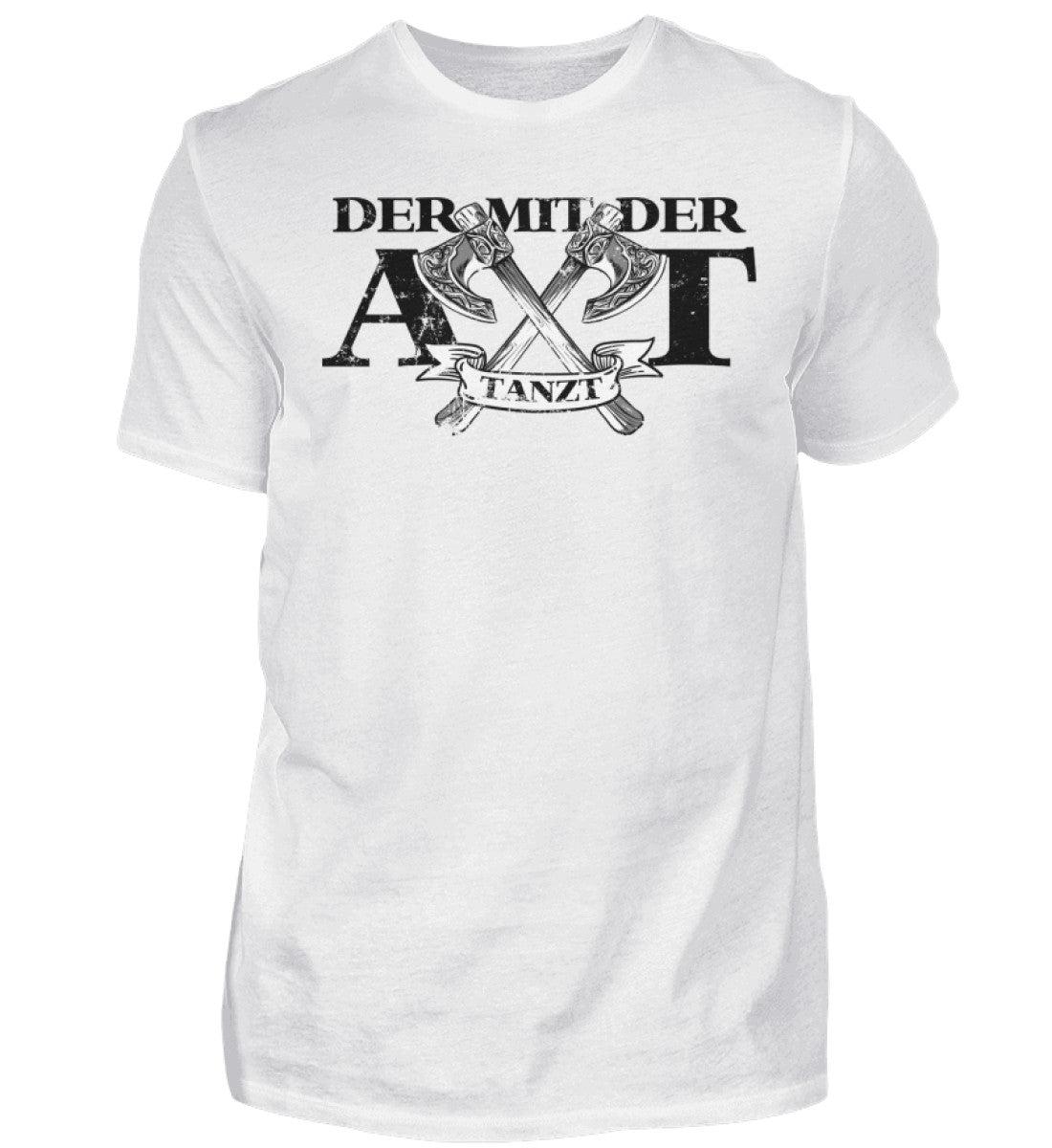 Der mit der Axt Schwarz | Men Basic T-shirt - nordjarl.de – Nordjarl